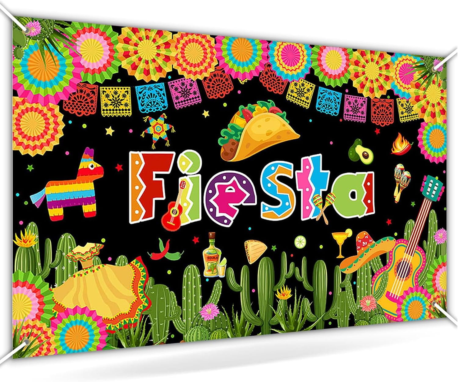 Fiesta Backdrop for Party Mexican Fiesta Themed Party Background Fiesta ...