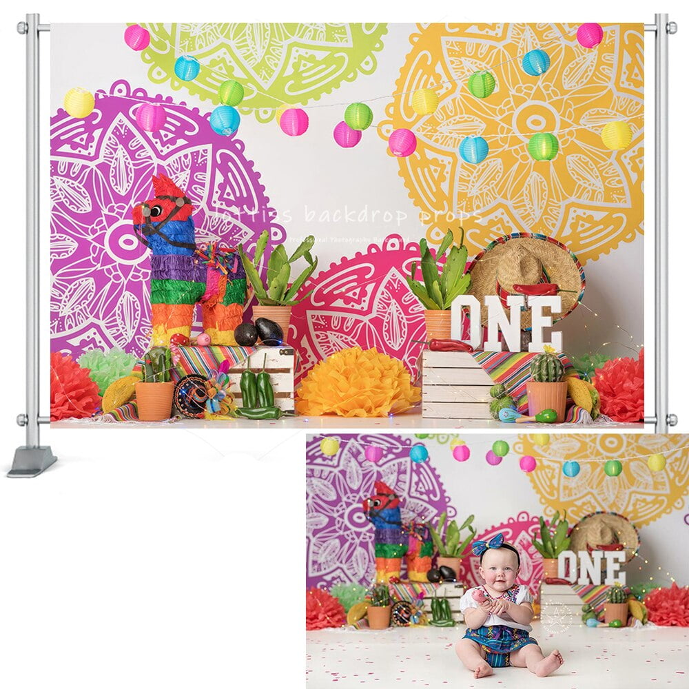 Fiesta Backdrops Kids Cake Smash Props Children Baby Portrait Photocall ...