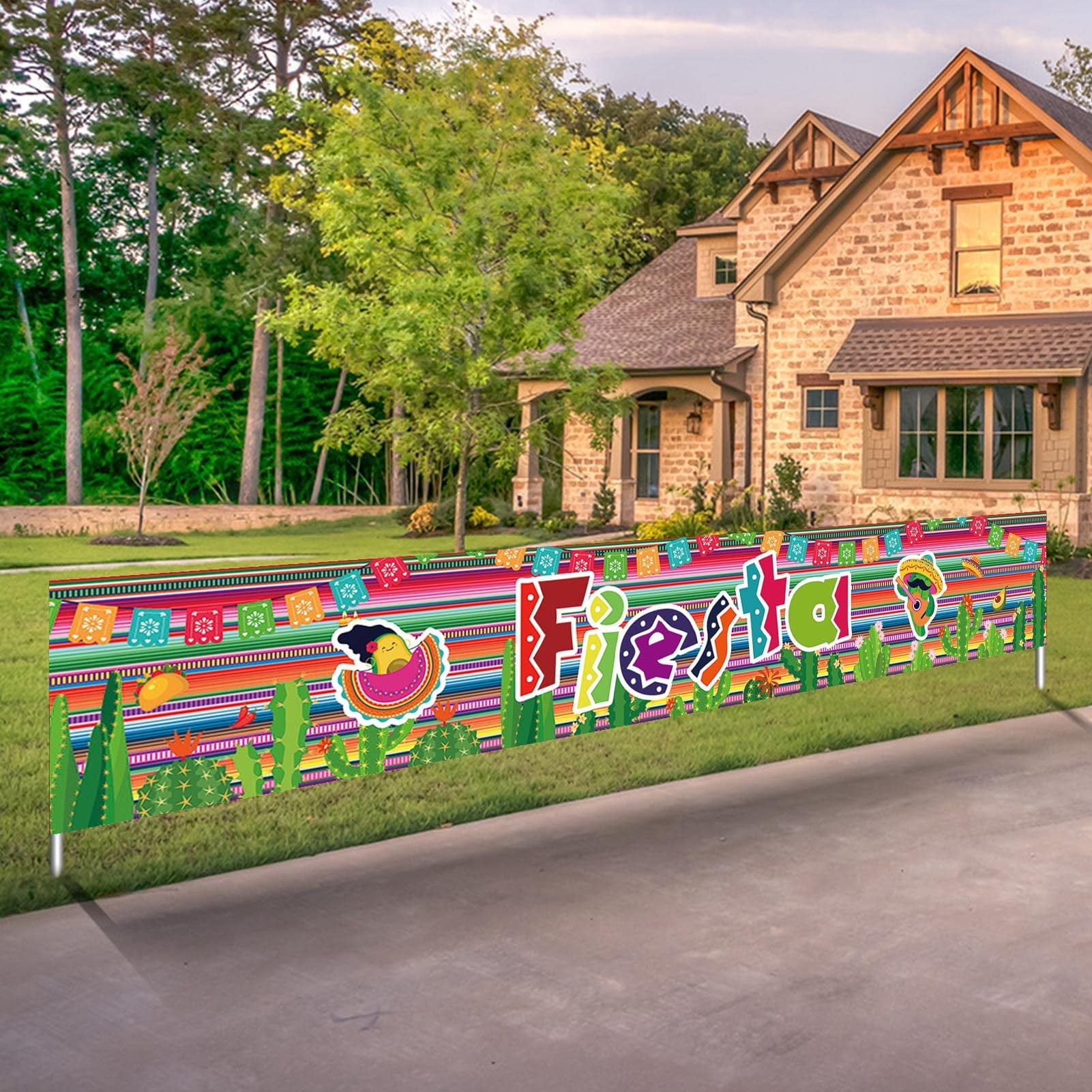 Fiesta Banner Cinco De Mayo Party Supplies Mexican Themed Birthday ...