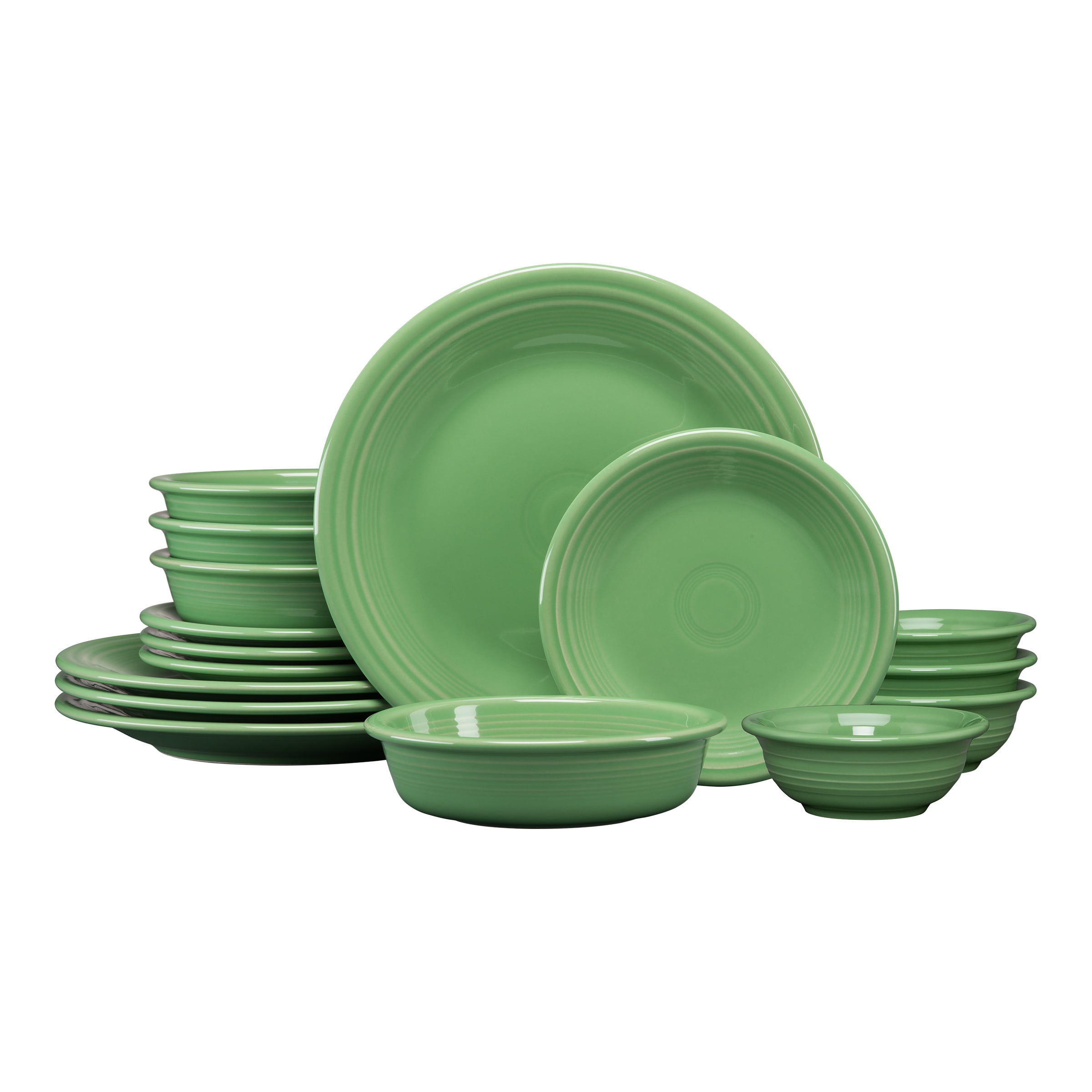 Fiesta Classic 16pc Ceramic Dinnerware Set Meadow - Walmart.com