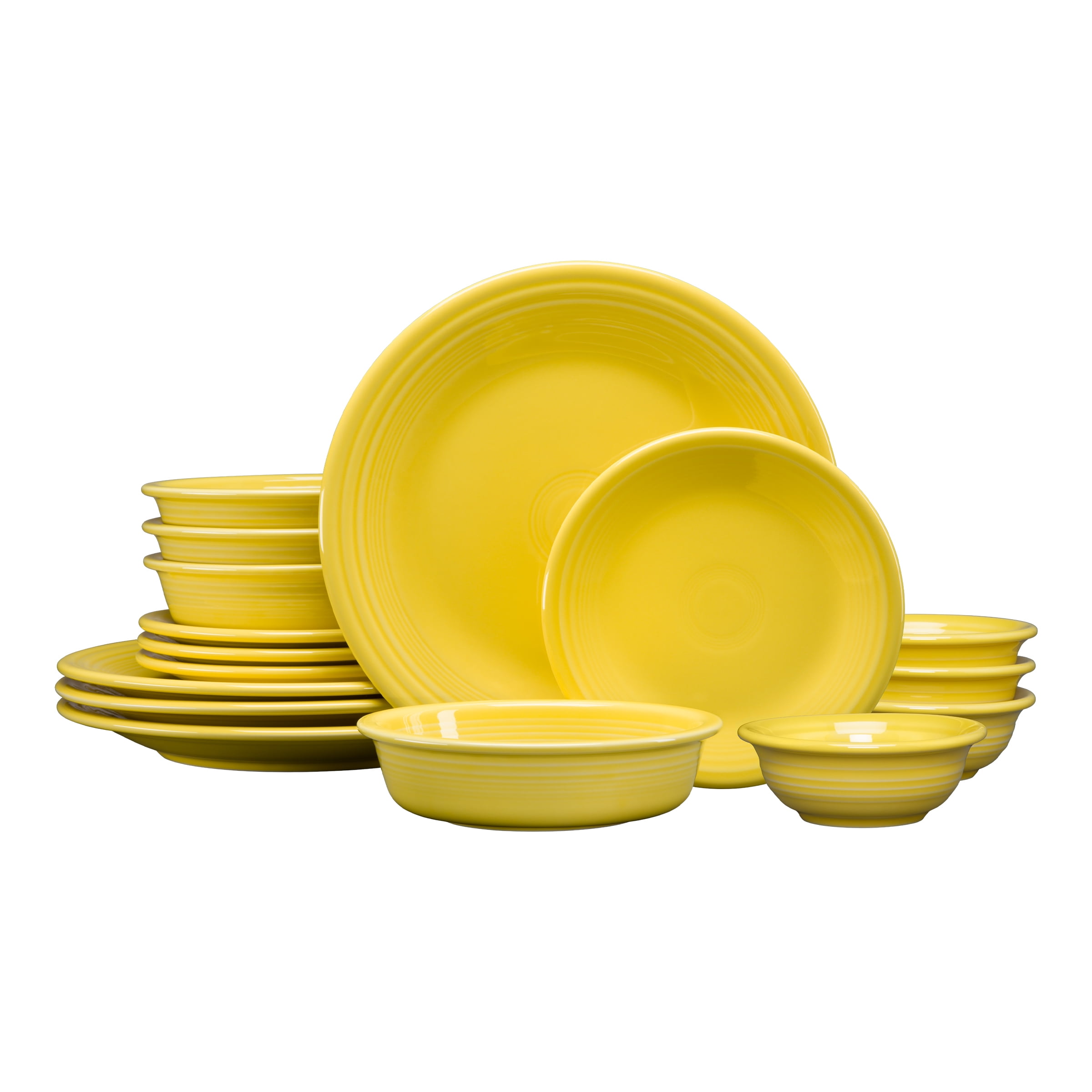 Fiesta Classic 16pc Ceramic Dinnerware Set Sunflower - Walmart.com