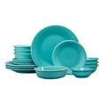 Fiesta Classic 16pc Ceramic Dinnerware Set Turquoise - Walmart.com