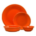 Fiesta Classic 4pc Ceramic Dinnerware Set Poppy - Walmart.com