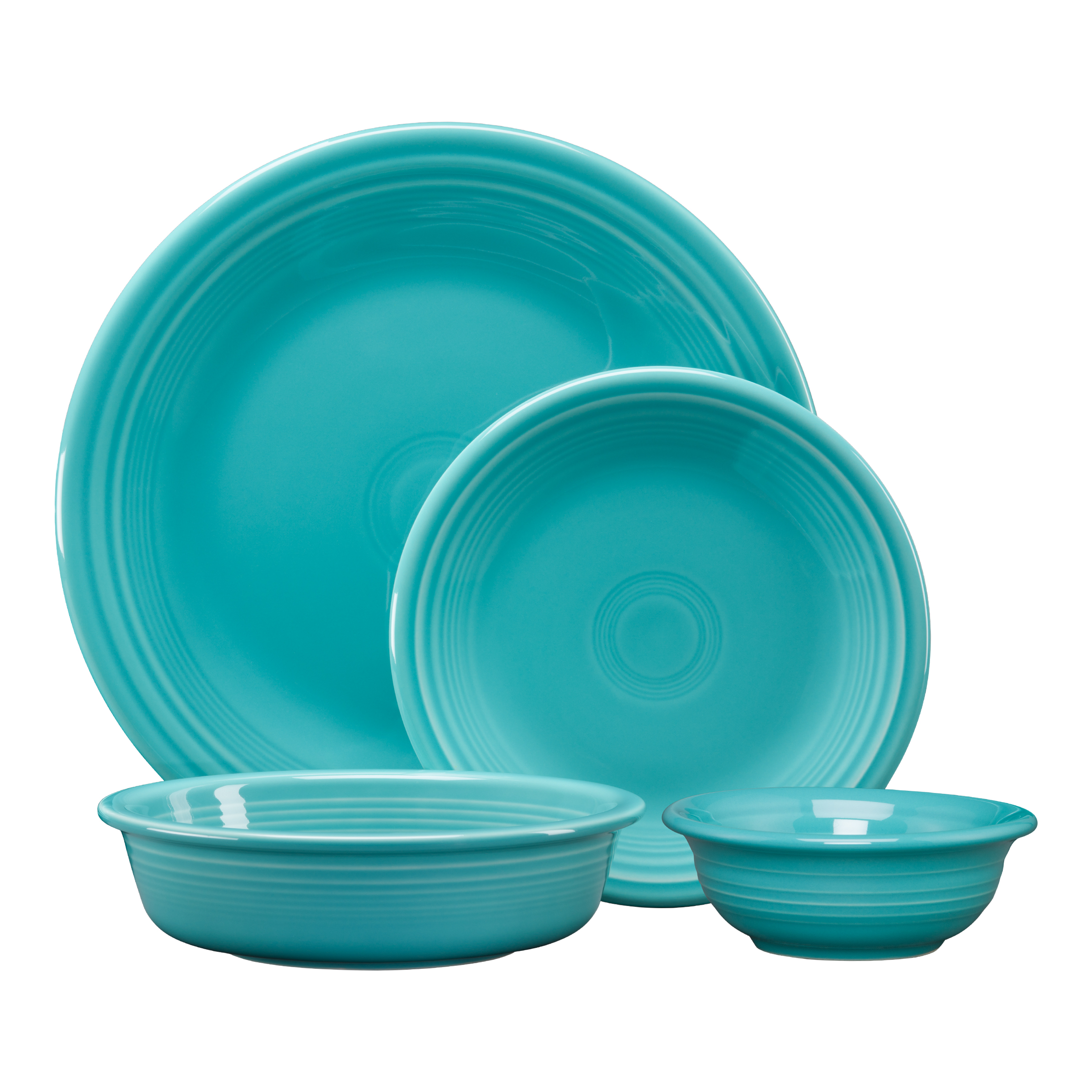 The Pioneer Woman Paige 12-Piece Dinnerware Set, Turquoise - Walmart.com