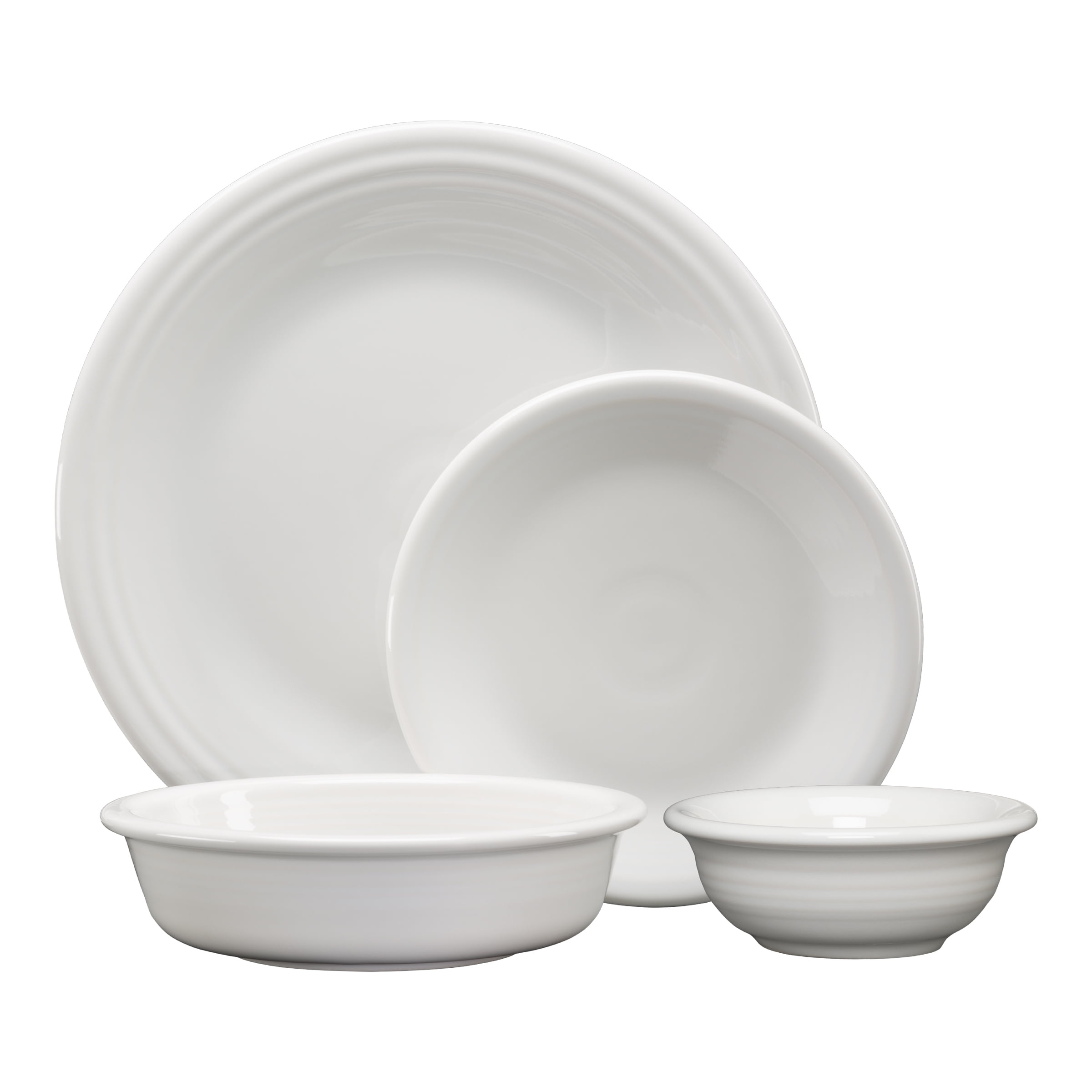 Fiesta Classic 4pc Dinnerware Set White - Walmart.com