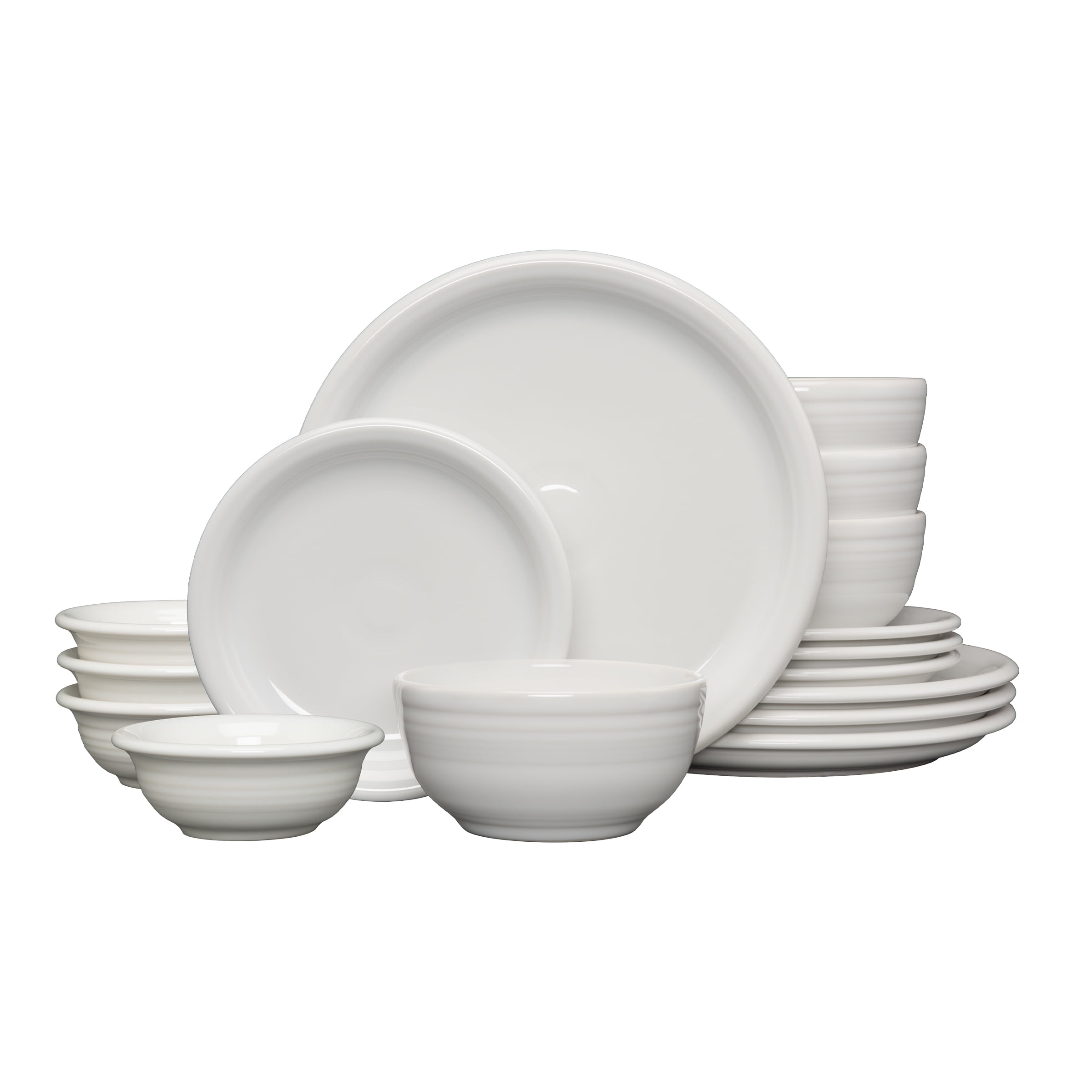 Fiesta Bistro Style 16pc Ceramic Dinnerware Set, White - Dishes ...