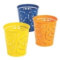 Fun Express Fiesta Die Cut Metal Pails, Colorful Party Decor, Small ...