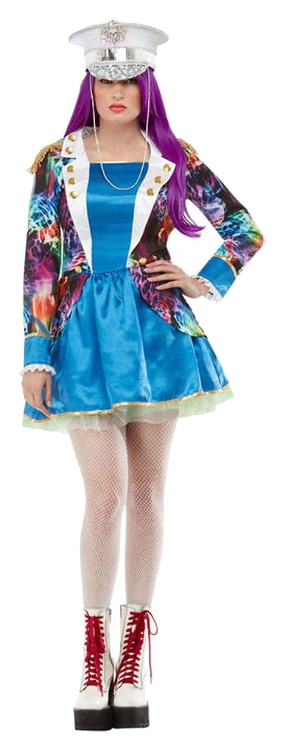 Fiesta Dress Multicoloured Party Carnival Medium Female Adult Blue Fancy Book Week Halloween ...