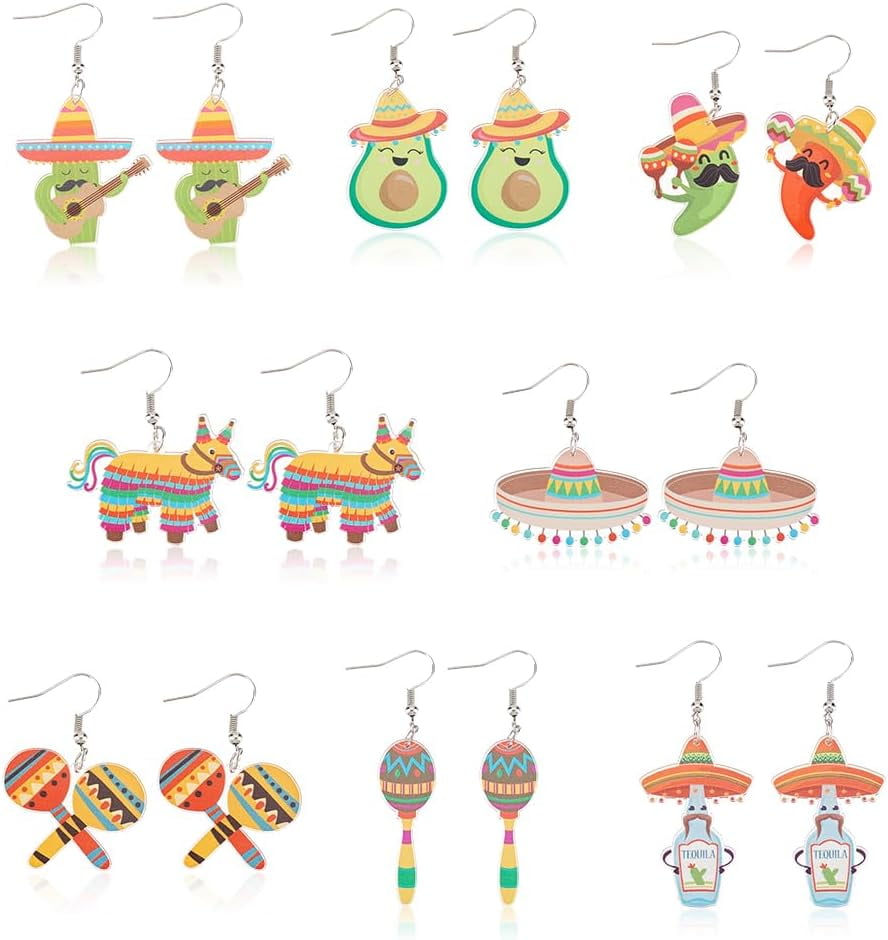 Fiesta Earrings Cinco De Mayo Earrings for DIY Women Mexico Fiesta ...