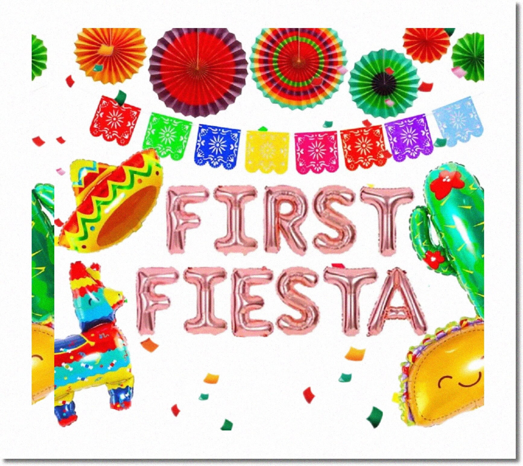 Fiesta Fiesta Fun Pack: Rose Gold Taco Bout First Fiesta Party Set with ...