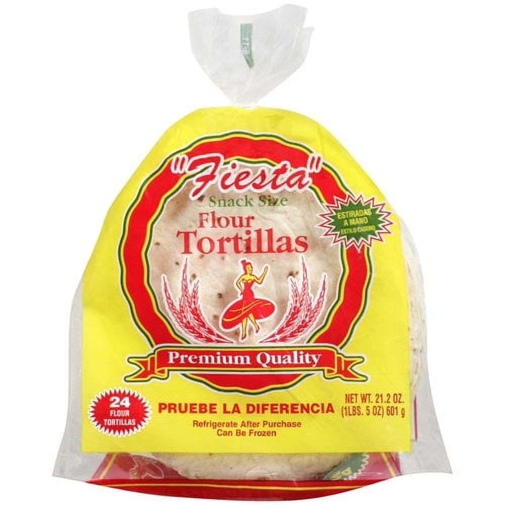Fiesta Snack Size Flour Tortillas, 24 tortillas, 21.2 oz - Walmart.com