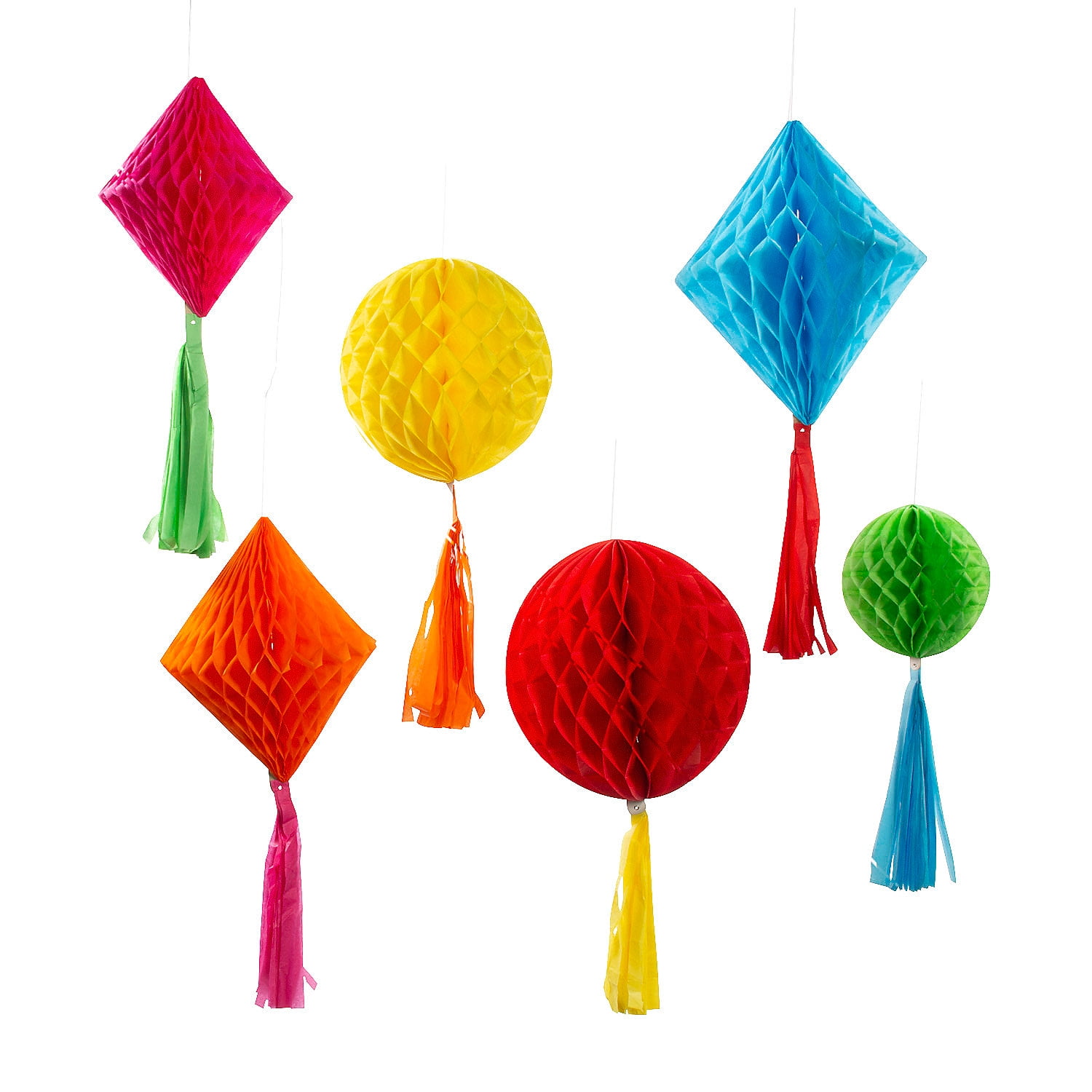 Fiesta Jumbo Honeycomb Assortment - Party Decor - 12 Pieces - Walmart.com