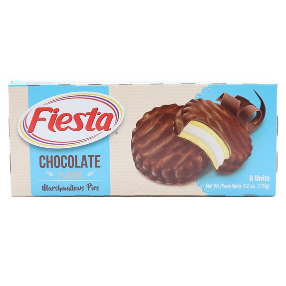 Fiesta Chocolate Marshmallow Pies, 6 Count, 6 oz, 120 Calories, Shelf ...
