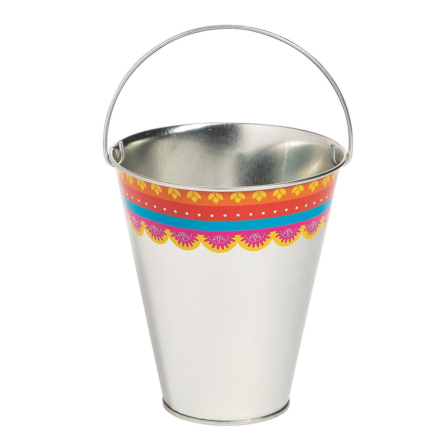 Fiesta Metal Pail Small - Party Supplies - 12 Pieces - Walmart.com