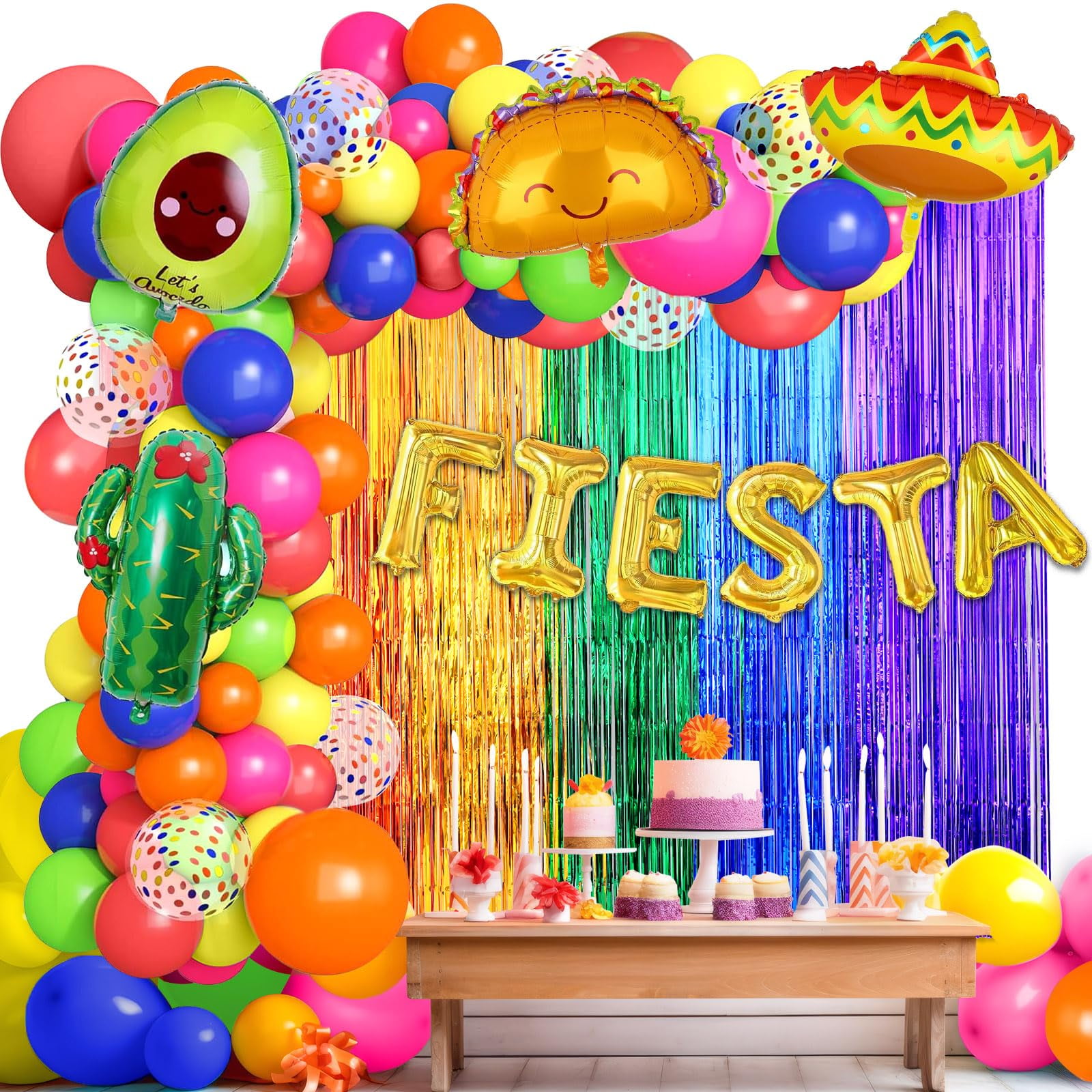 Fiesta Mexican Party Decorations Taco Balloon Arch Garland Kit Mexican ...