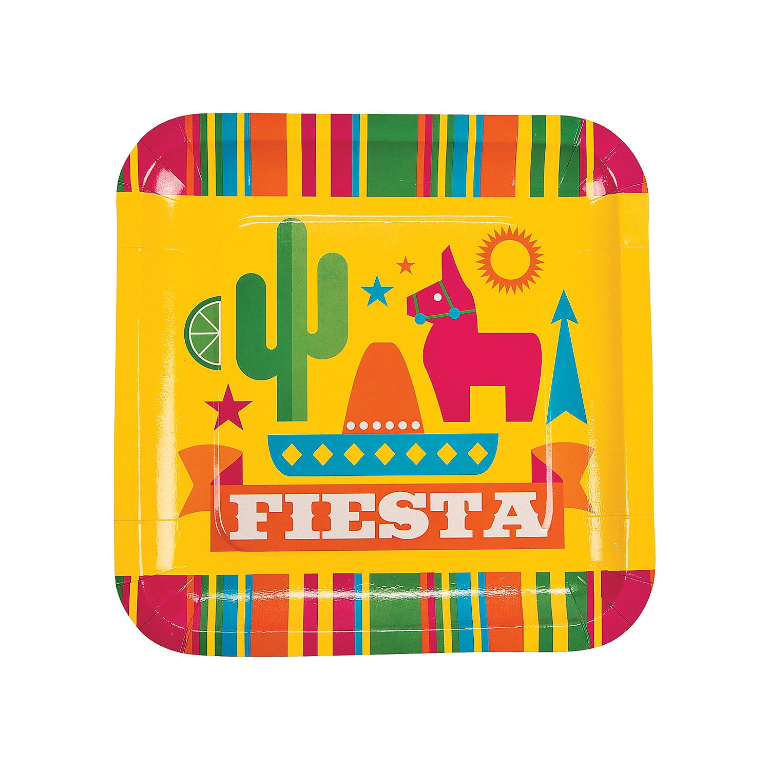 Fiesta Party Dinner Plates - Party Supplies - 8 Pieces - Walmart.com