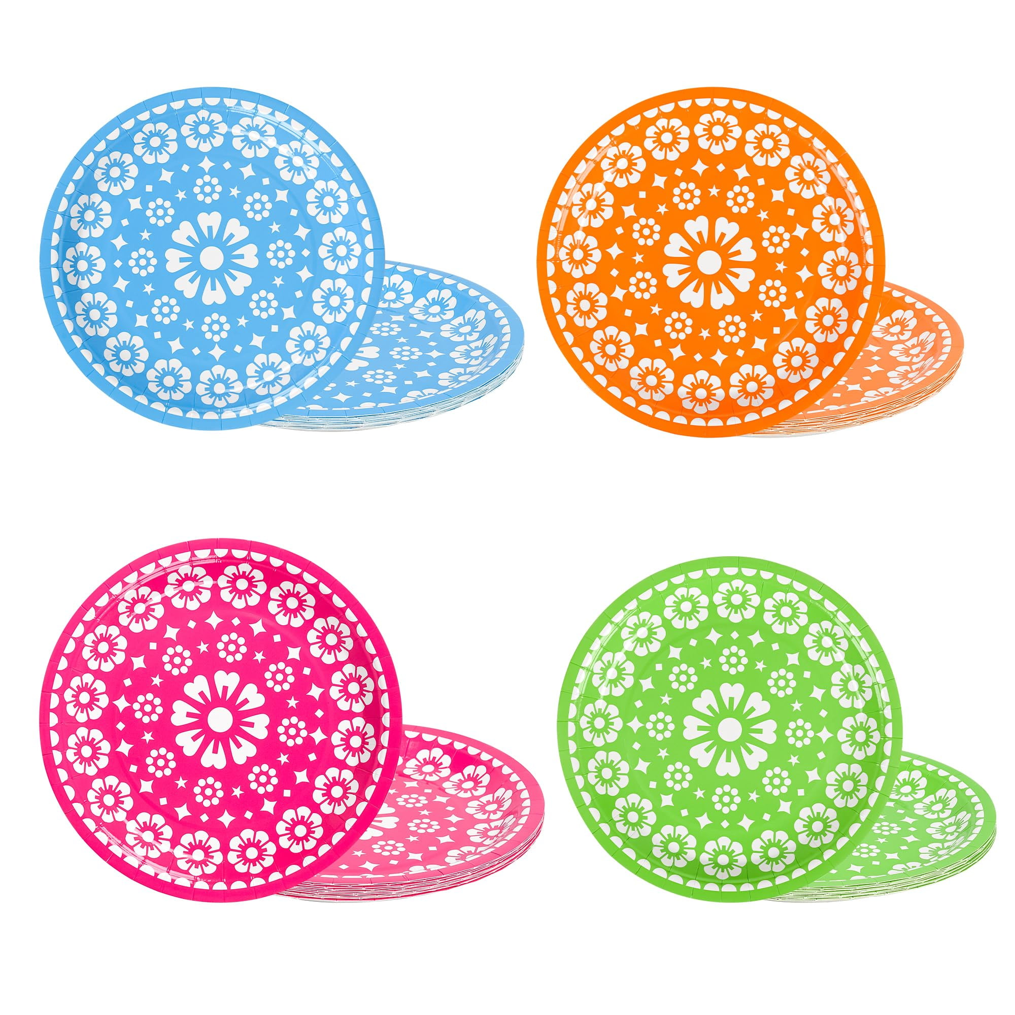Fiesta Party Plates Mexican DHF10 Disposable Paper Plates Papel Picado ...