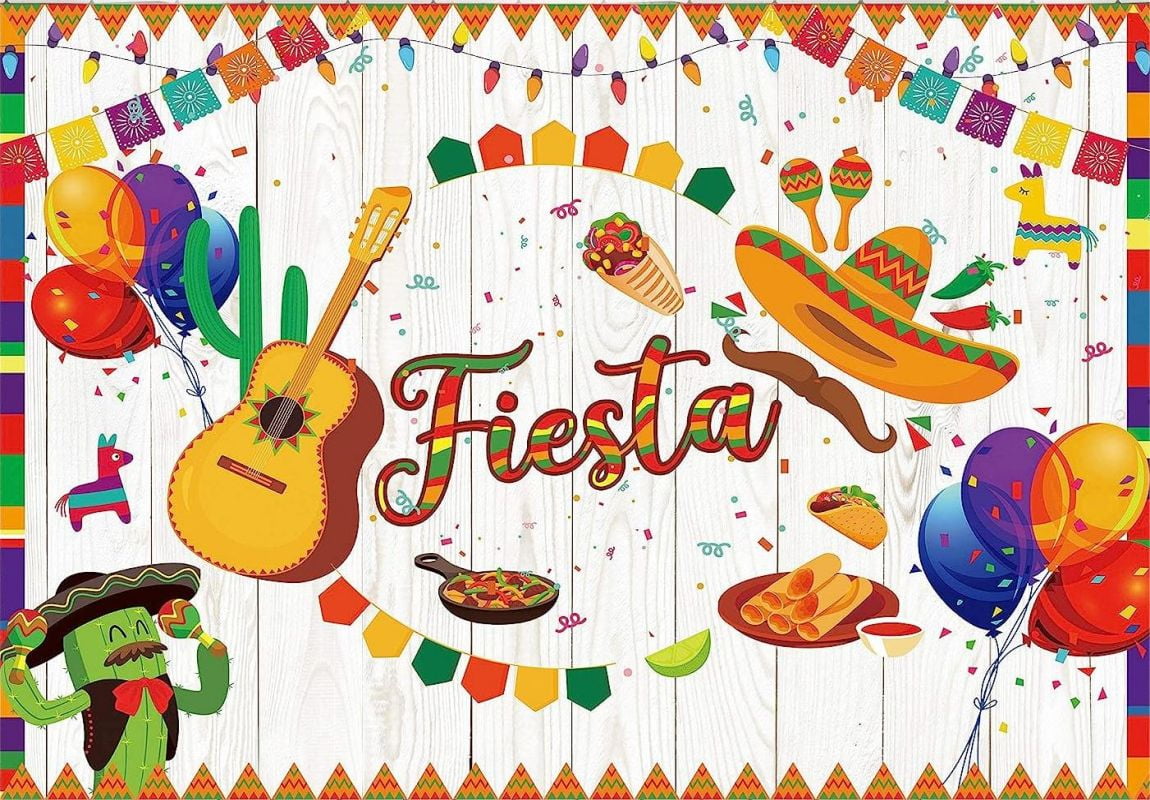 Fiesta Photography Backdrop Birthday Party Decorations Carnival ...