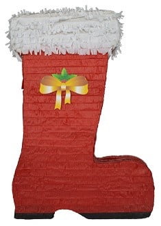 "Fiesta Piñata" Red and White Christmas Boot Pinata - Walmart.com