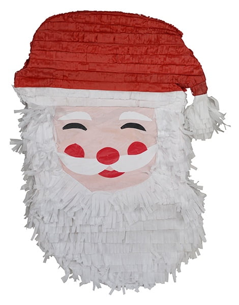 "Fiesta Pinata" White haired with red hat Jolly Santa Head Pinata ...