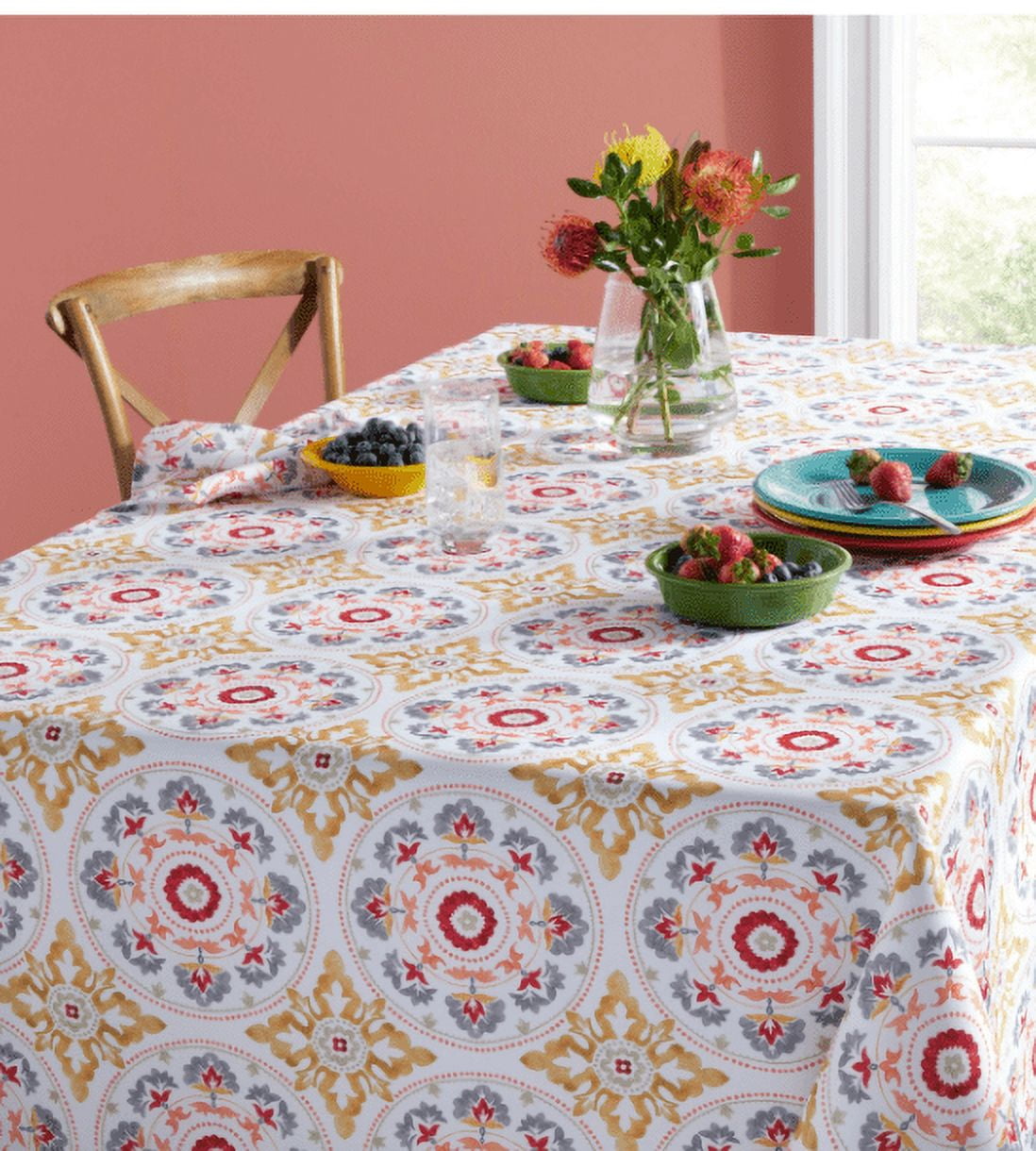 Fiesta Positano Tile Tablecloth 60" X 84" - Walmart.com