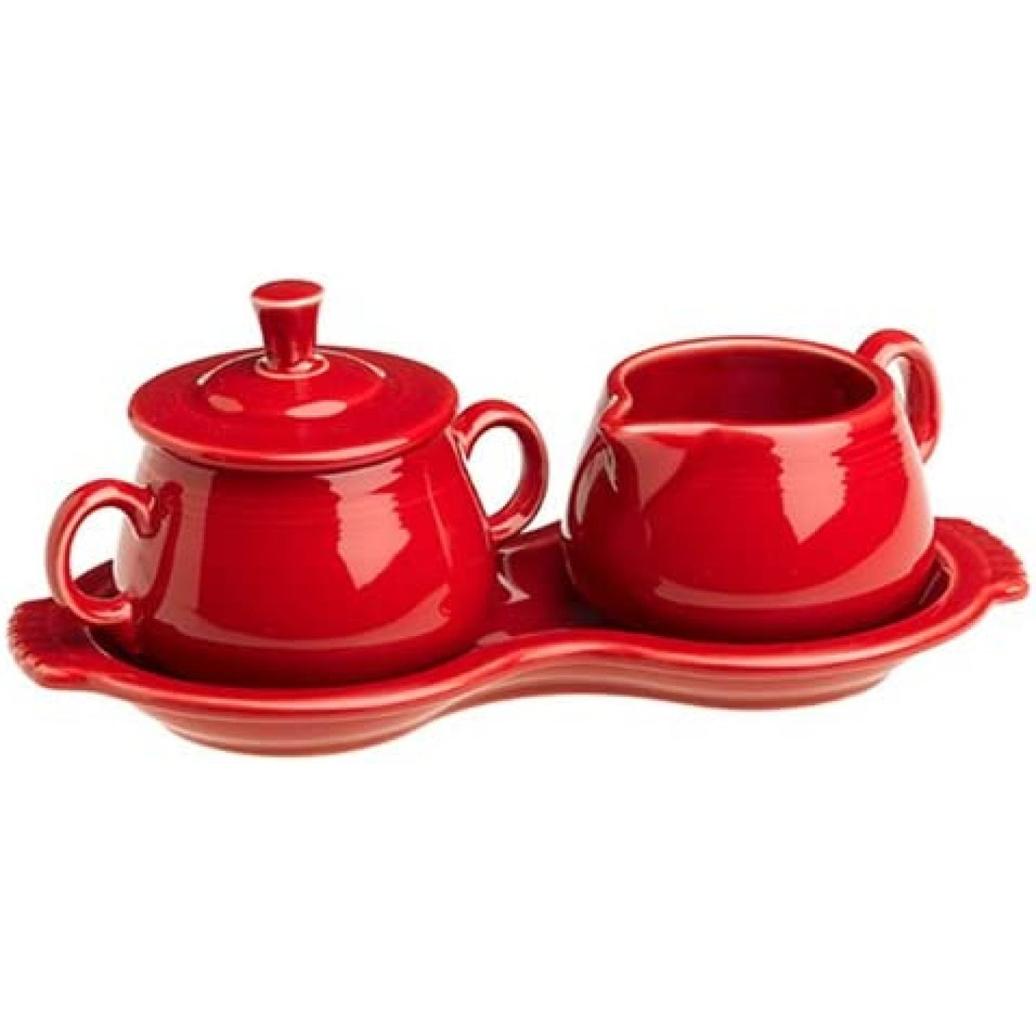 Free Shipping! Fiesta Scarlet 821 Sugar and Creamer with Tray - Walmart ...