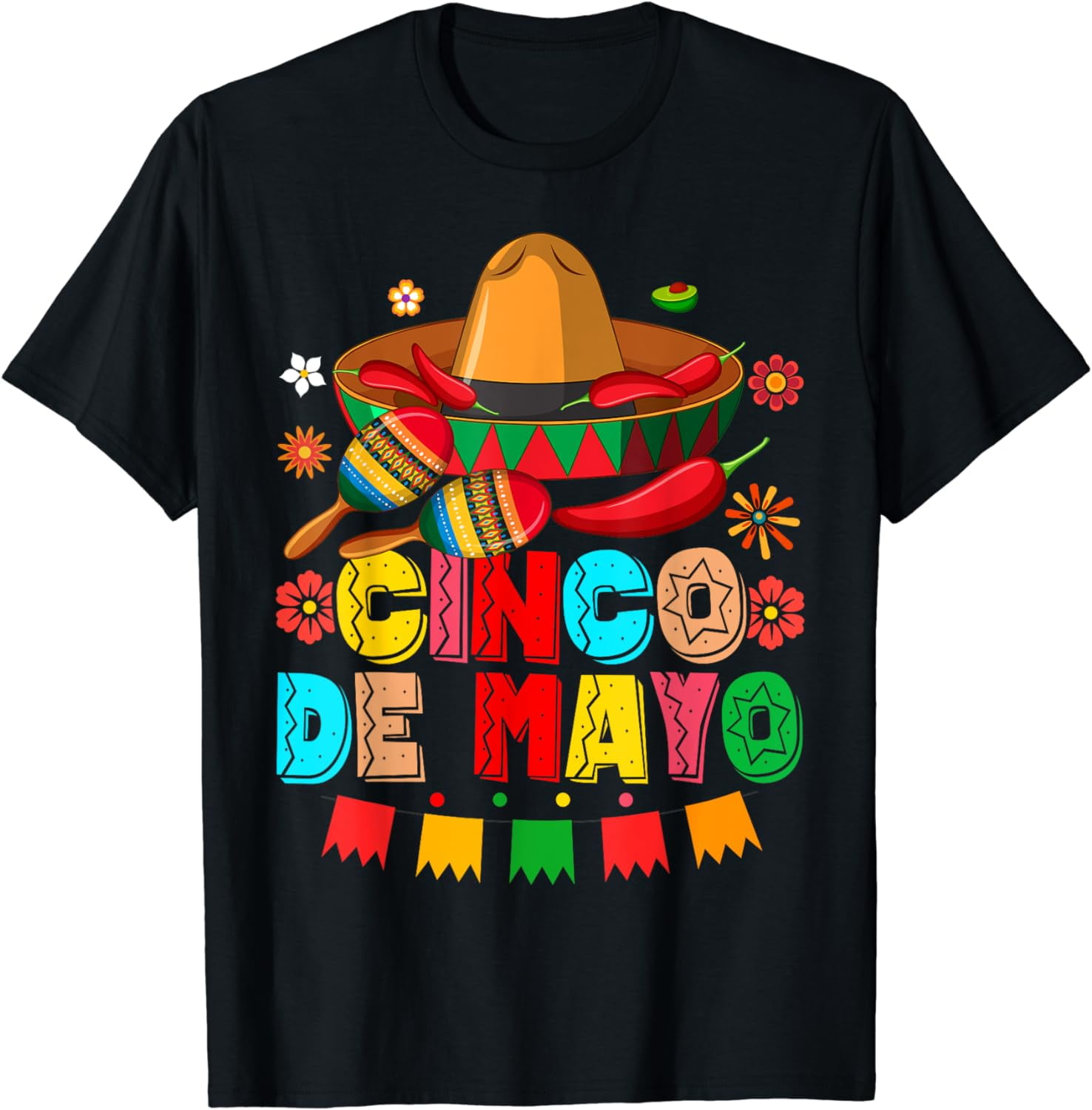 Fiesta Squad Cinco De Mayo Family Matching Mexican Sombrero T-Shirt ...