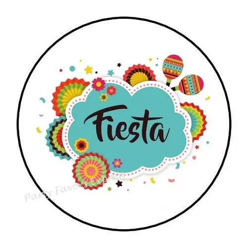 Fiesta Sticker Party Favors Sticker Envelope Seals Labels Stickers ...
