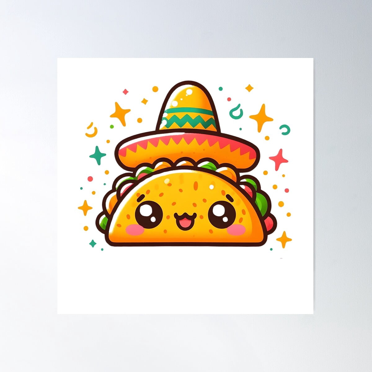 Fiesta Taco: A Colorful Celebration Of Flavor Poster Wall Art, Modern ...