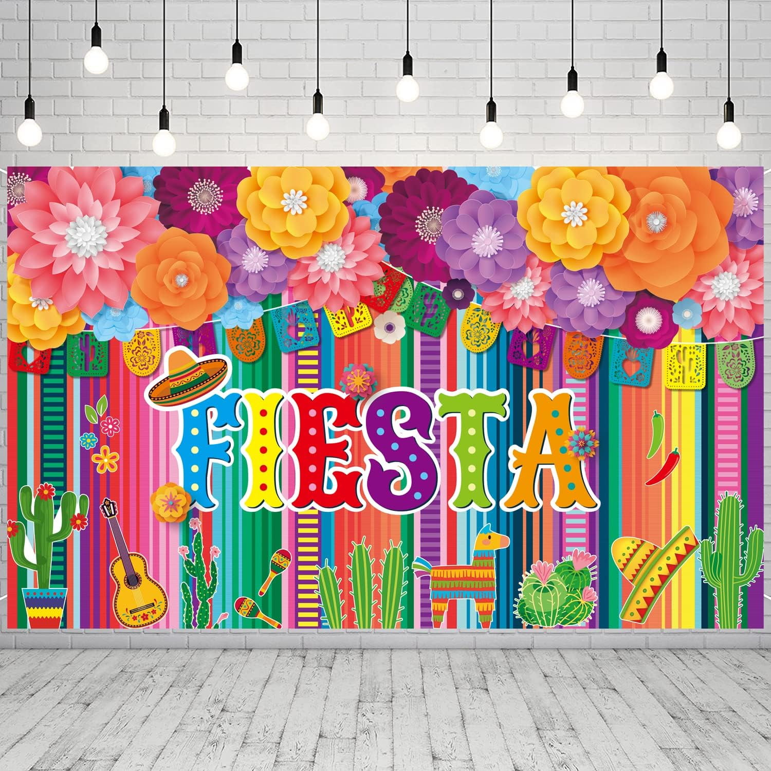 Fiesta Theme Backdrop, Cinco De Mayo Party Decorations, Mexican Party ...