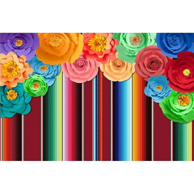 Fiesta Theme Stripes Photography Backdrop Cinco De Mayo Mexican ...