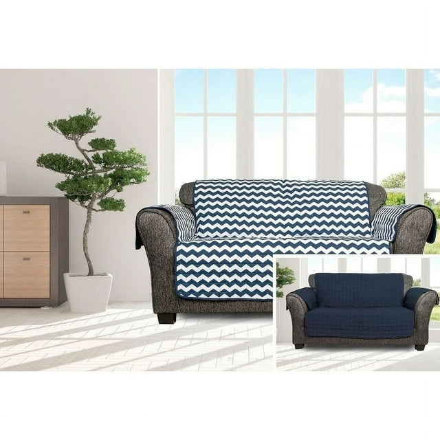 Fifi 114 in. W x 75in. L Reversible Waterproof Microfiber Sofa Cover in ...