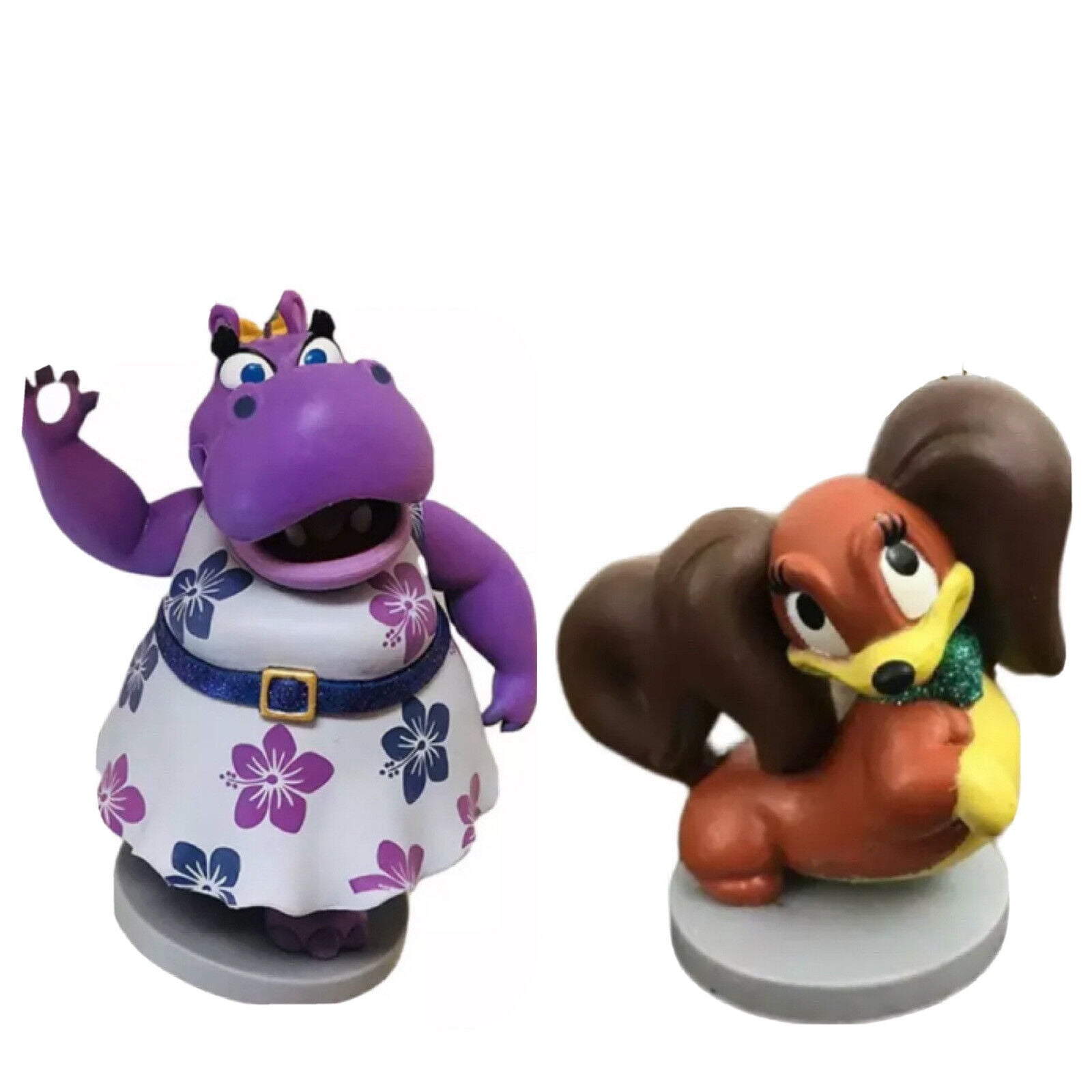 Fifi Pup Puppy Dog & Hilda Hippo 3” PVC Cake Topper Minnie Helper Pets ...