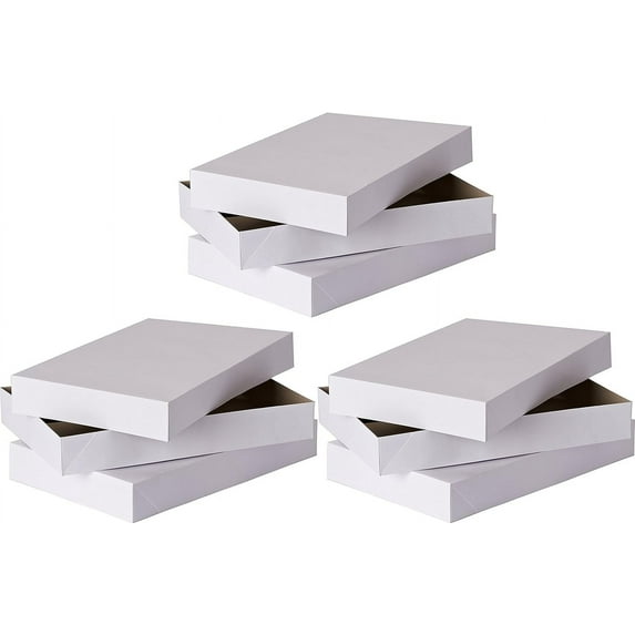 Fifth Ave Large Size Plain White Robe Gift Boxes (Pack of 6) - Walmart.com