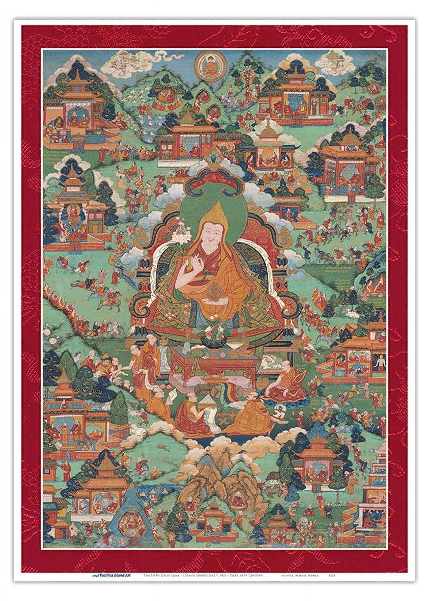 The Fifth Dalai Lama - Ngawang Losang Gyatso (1617-1682) - Vintage ...