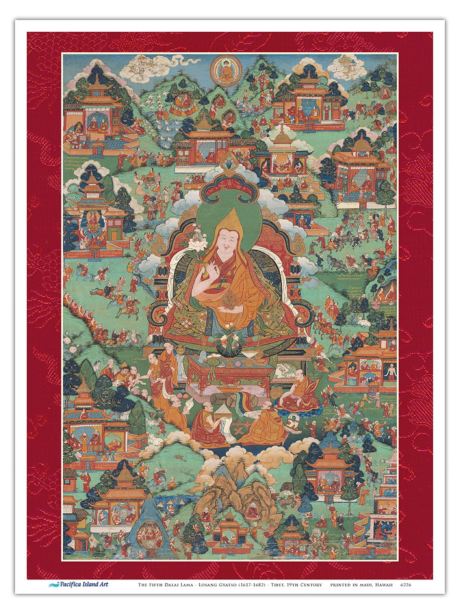 The Fifth Dalai Lama - Ngawang Losang Gyatso (1617-1682) - Vintage ...