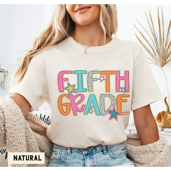Fifth Grade 5th Grade Teacher Team Shirts, Cute Back to School Tee ...