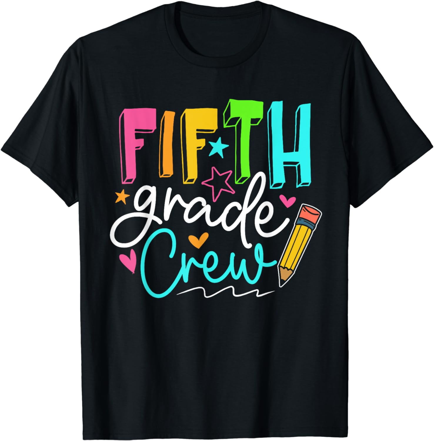 Fifth Grade Crew Tshirt Team 5th Grade Teacher Student T-Shirt ...