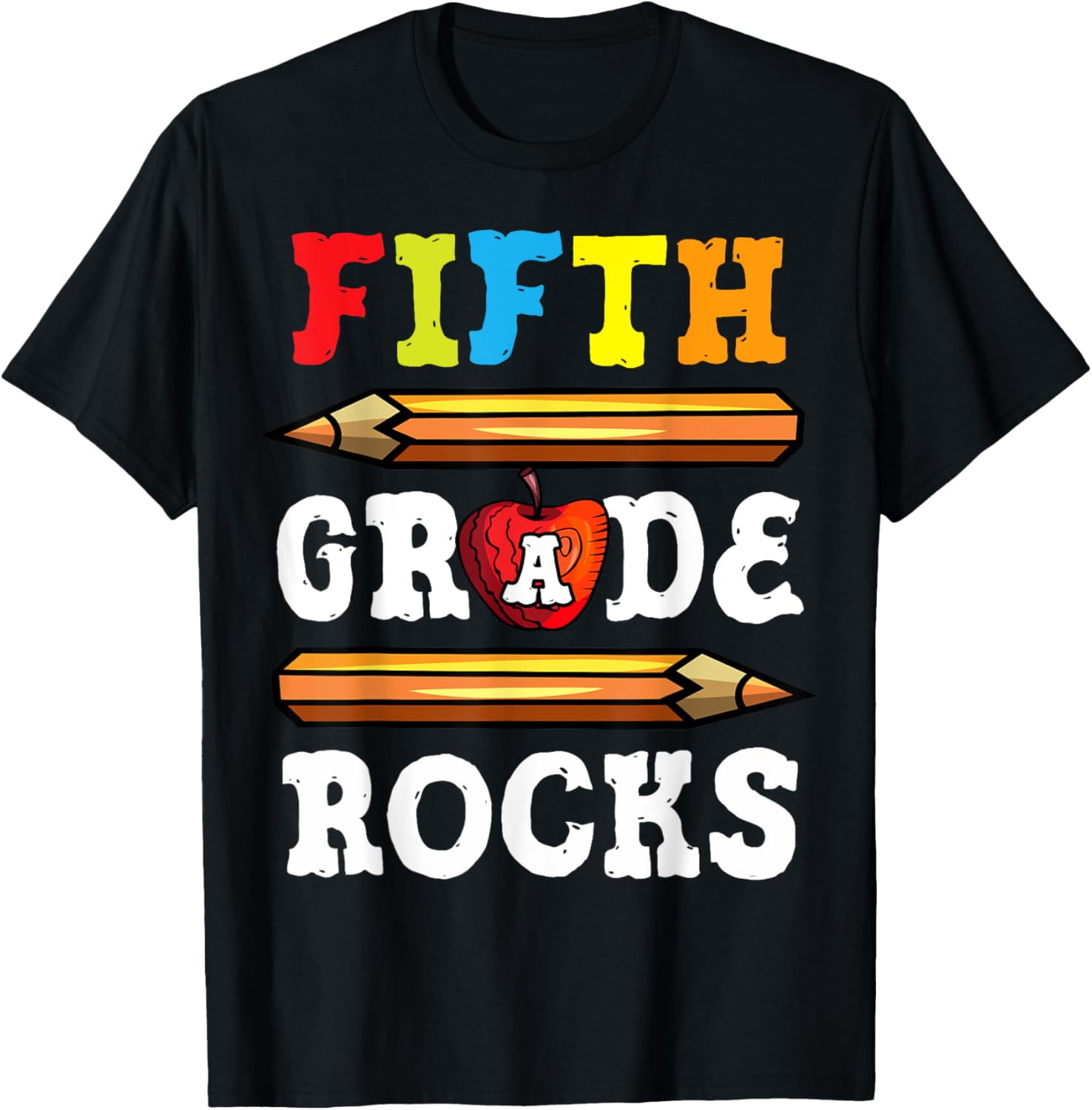 Fifth Grade Rocks Back To School 5th Grade Teacher Adult T-shirt ...