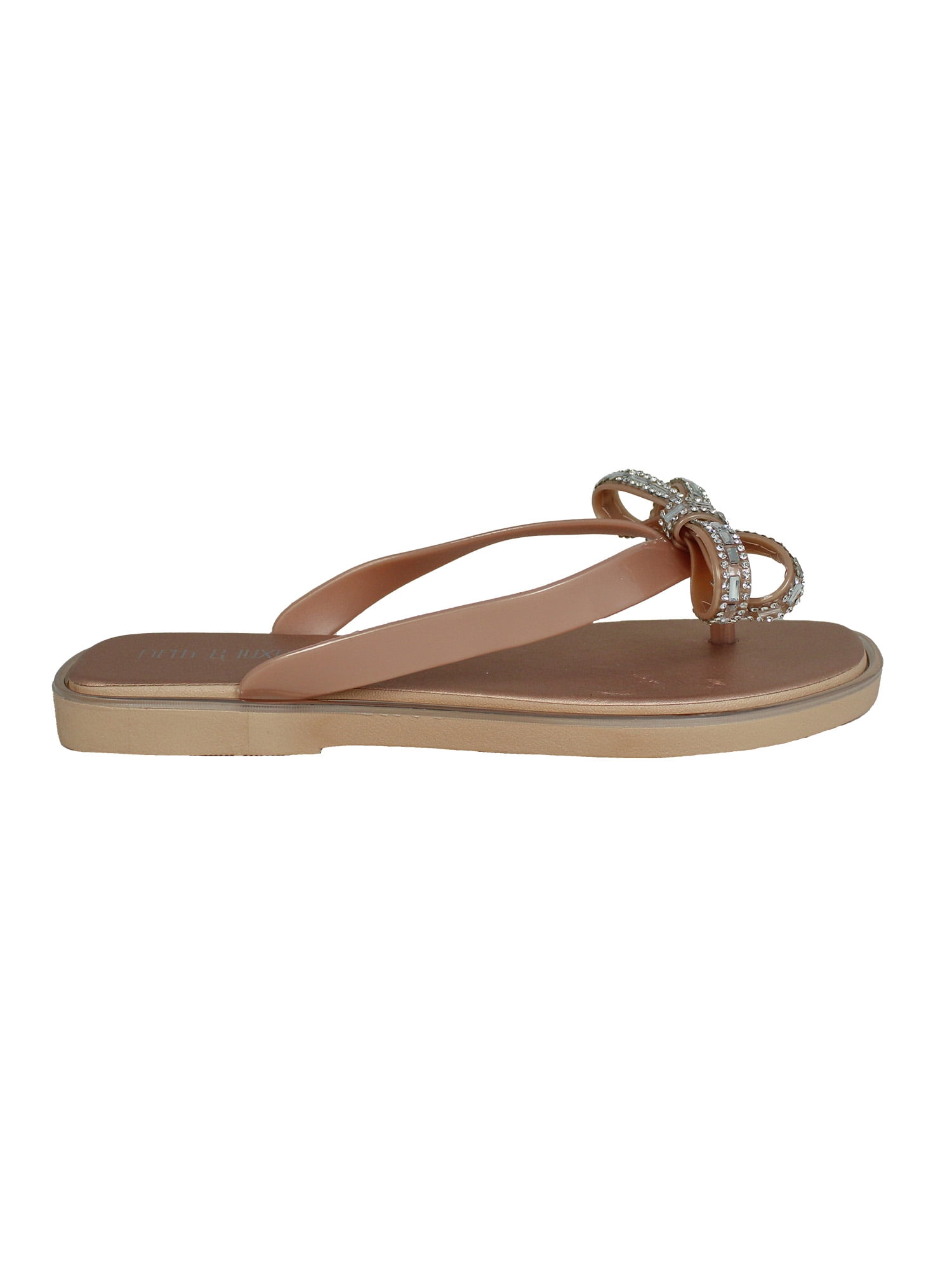 Fifth & Luxe Women's Rhinestone Bow Flat Thong Sandals, Sizes 5/6-11 ... Fifth & Luxe Women's Rhinestone Bow Flat Thong Sandals, Sizes 5/6-11 ...