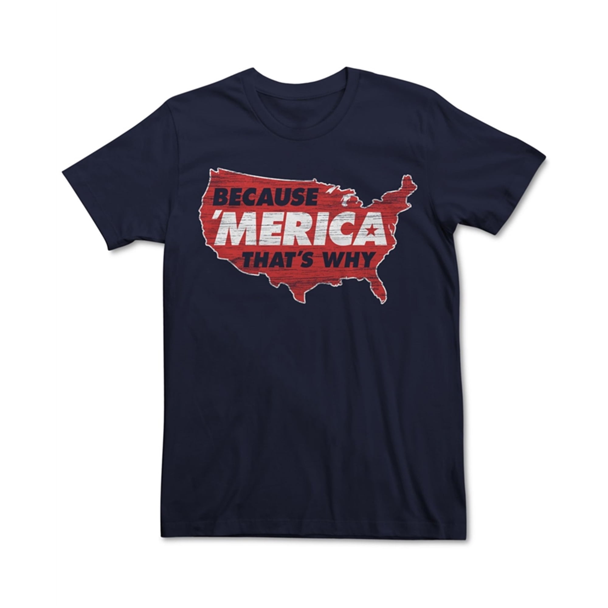 Fifth Sun Mens Because 'Merica That's Why Graphic T-Shirt, Blue, Large ...