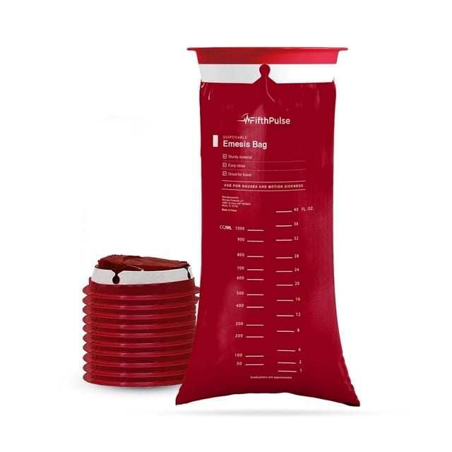 FifthPulse Emesis Bags - Disposable Medical Grade, Leak Resistant ...
