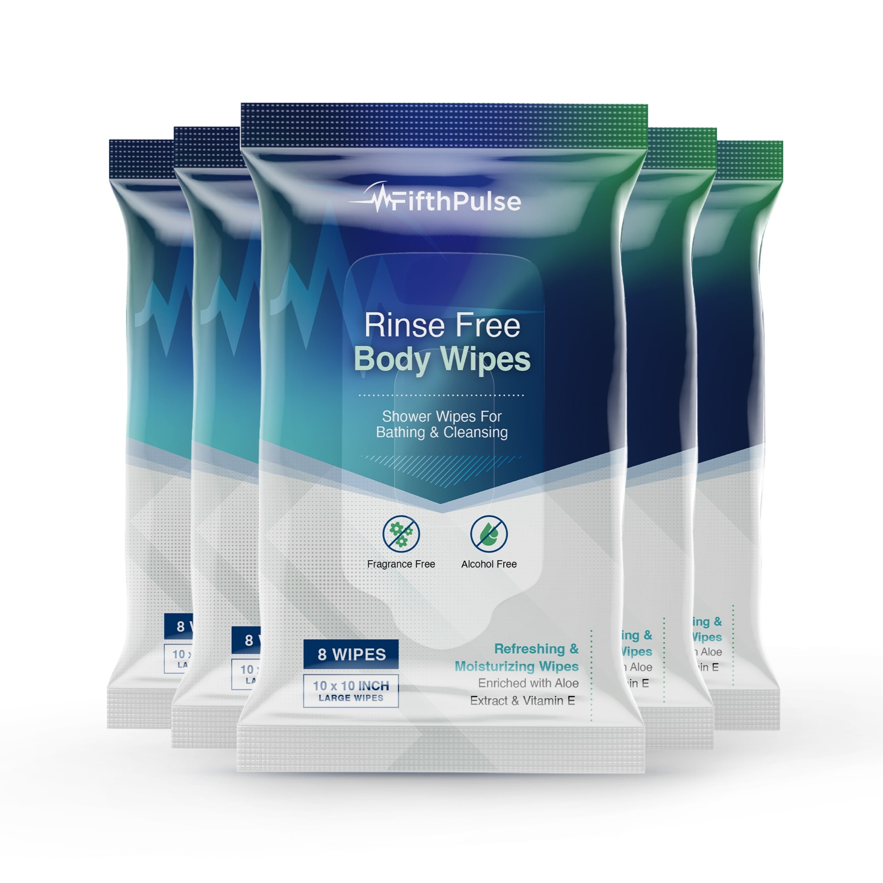 FifthPulse Large Adult Bathing Wipes, 8ct, Pack of 5 - Walmart.com