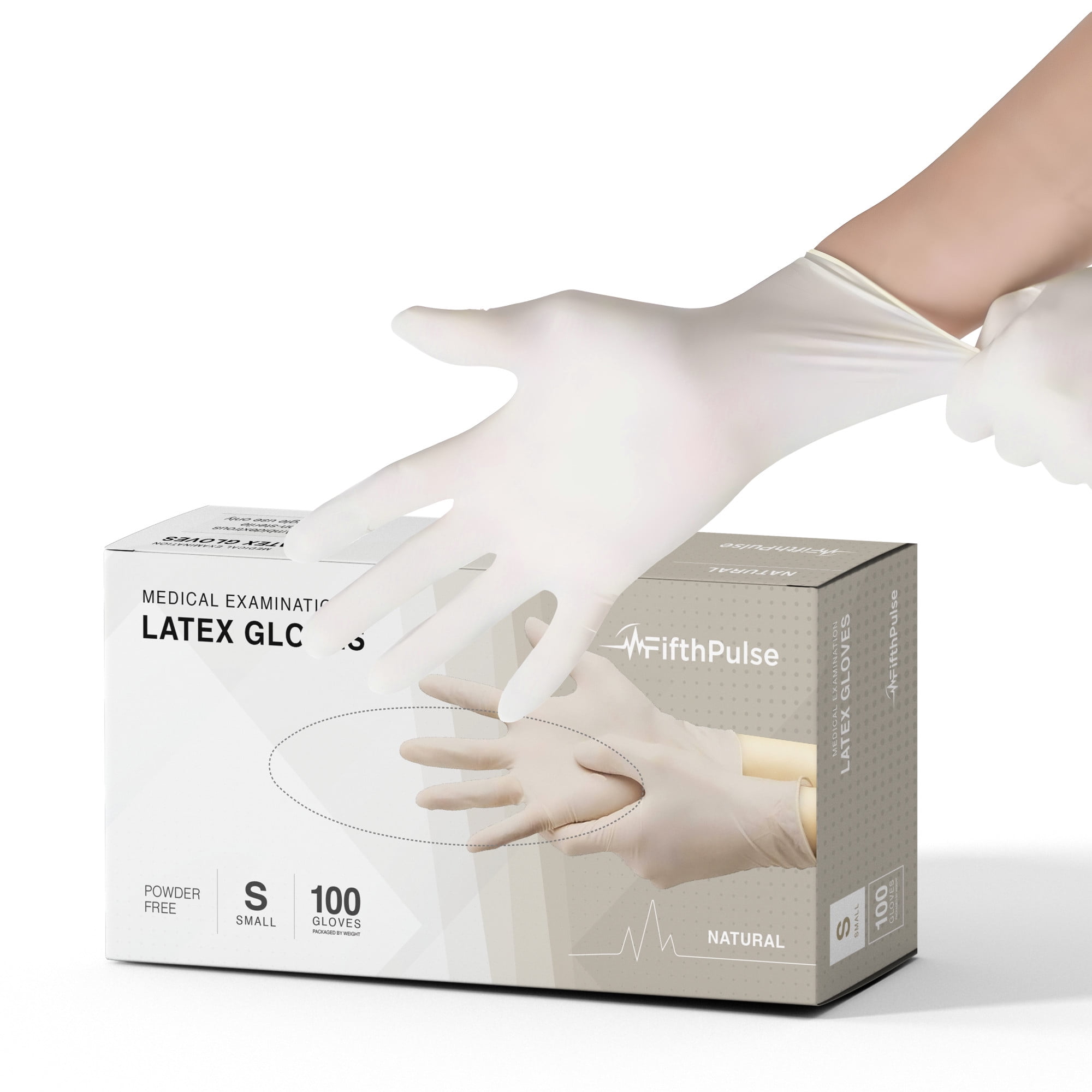 FifthPulse Medical Examination Latex Gloves - Extra Thick 4.5 Mil ...