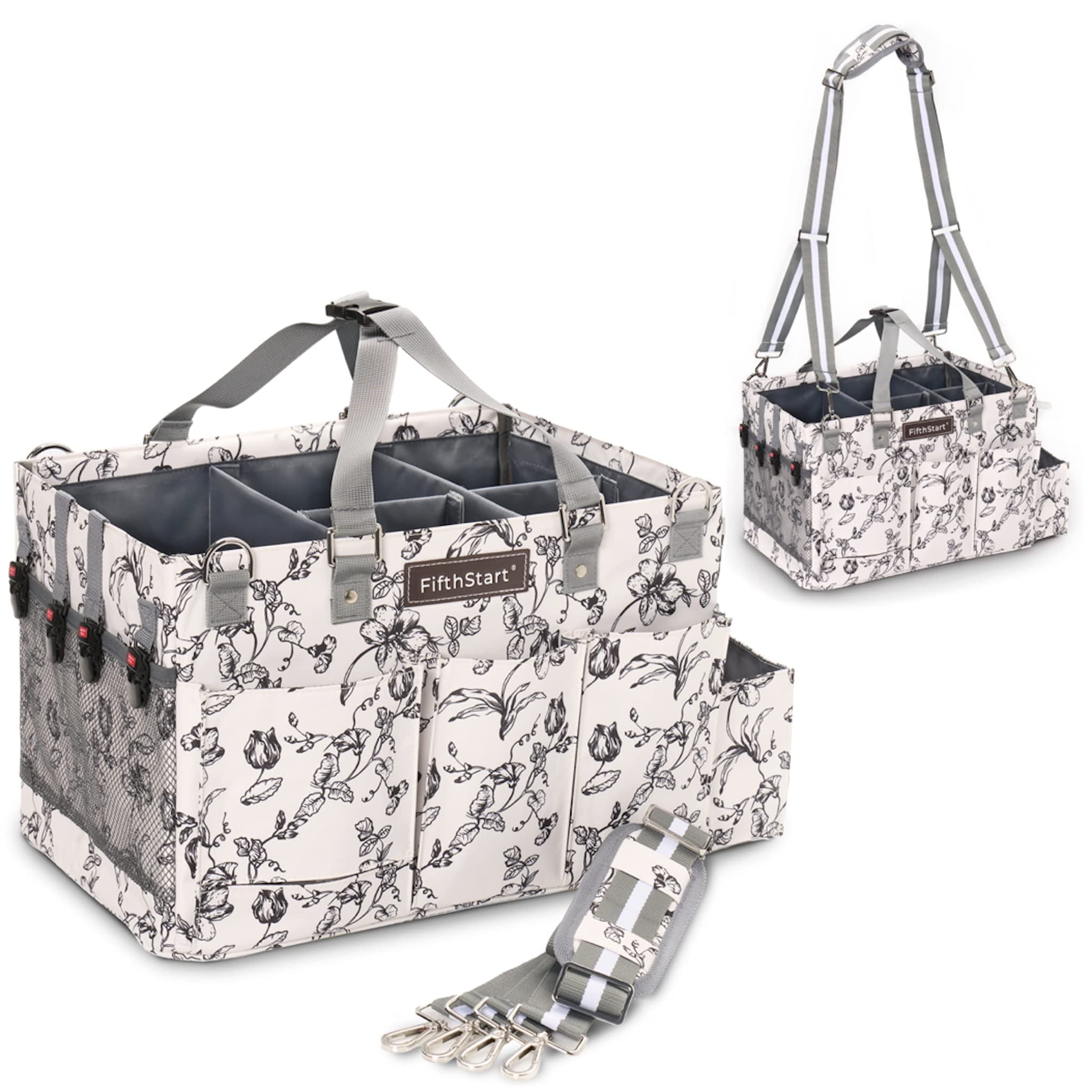 FifthStart Multi Use Cleaning Caddy with Waist & Shoulder Strap, Beige ...