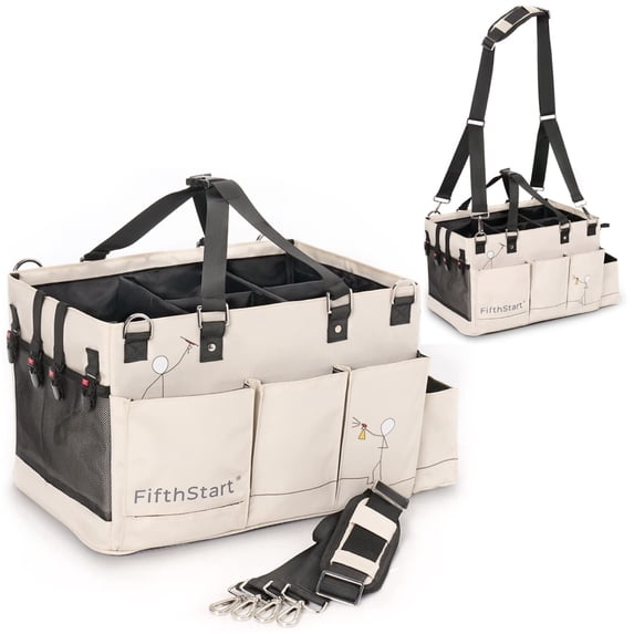 FifthStart Multi Use Cleaning Carry Caddy with Waist & Shoulder Strap ...