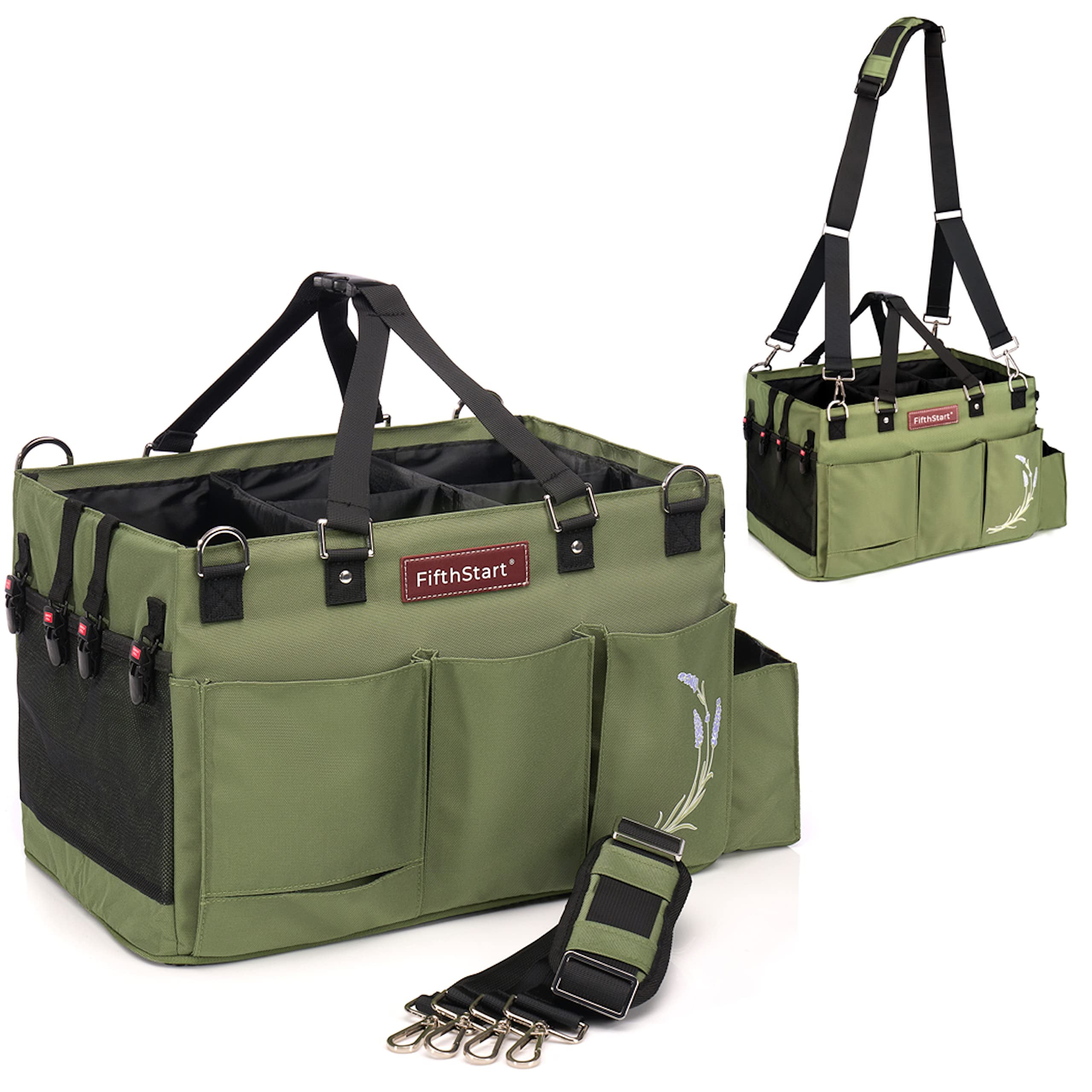 FifthStart Multi-Use Cleaning Caddy with Waist & Shoulder Strap, Green ...