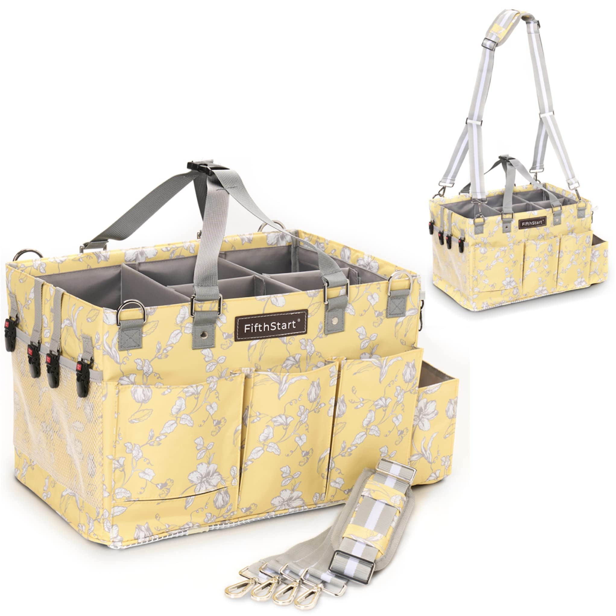 FifthStart Multi Use Cleaning Caddy with Waist & Shoulder Strap, Yellow ...