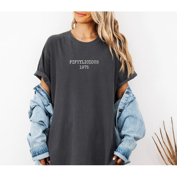 Fiftylicious 1975, 50Th Birthday Shirt, Birthday For 50, 50Th Birthday ...