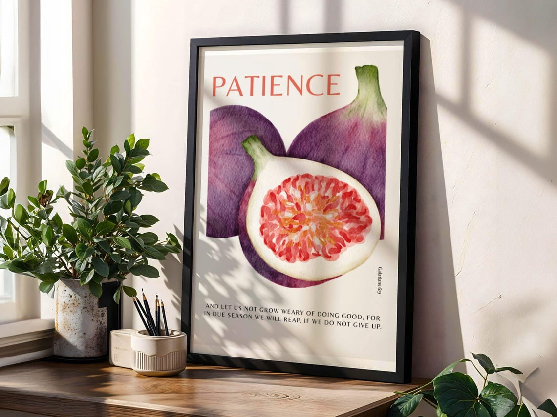 Fig Fruit of the Spirit Poster Christian Scripture Wall Art for ...